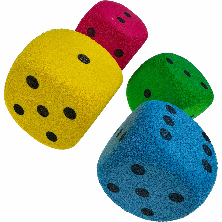 Soft foam dice x 4 - NetJuggler