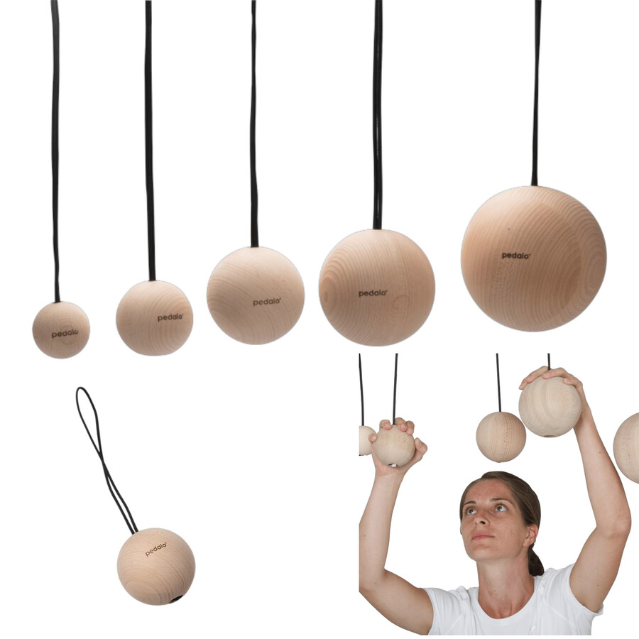 Wooden ball for climbing and finger and forearm strength training ...