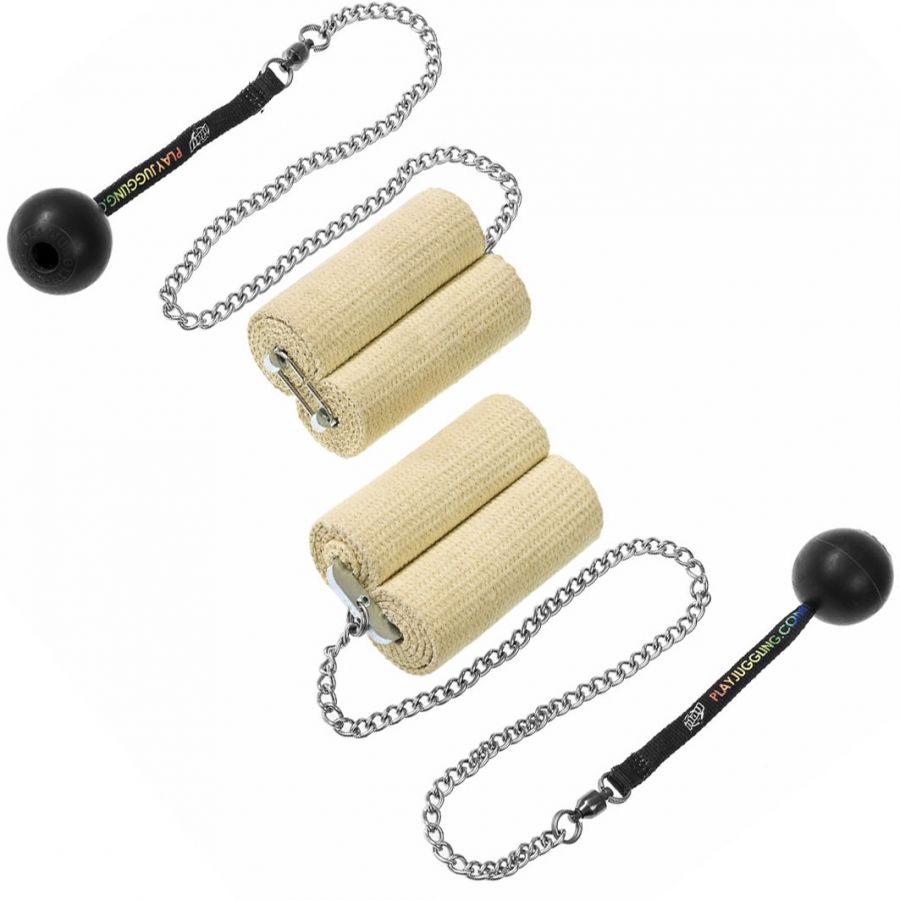 Bolas feu géantes : Poséidon 100mm avec poignées en silicone - NetJuggler