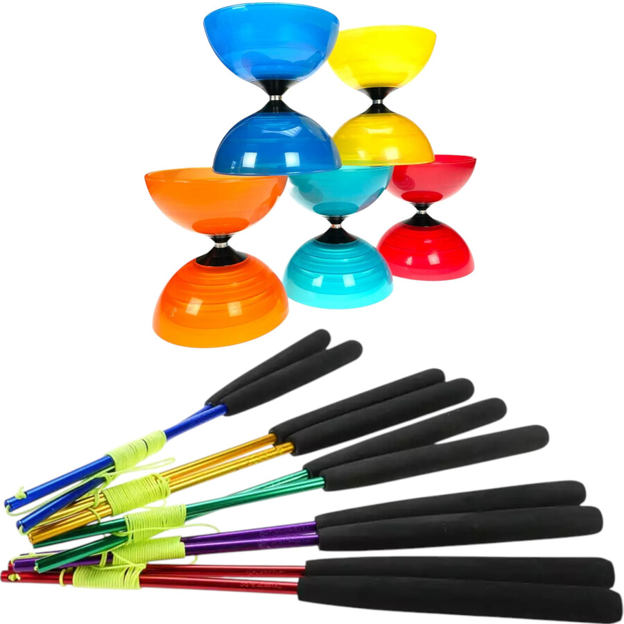 Kit de Diabolo de Praia Fixo + Varetas de Alumínio Anodizado - NetJuggler