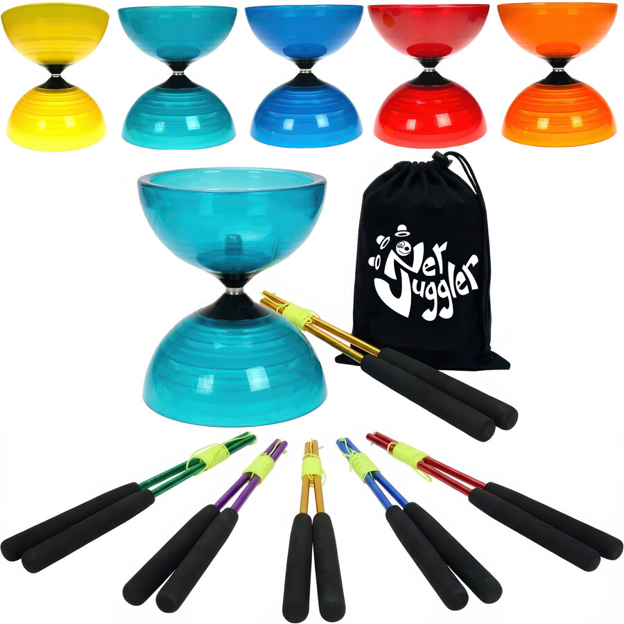 Kit de diábolo de playa fijo + palos de aluminio anodizado - NetJuggler