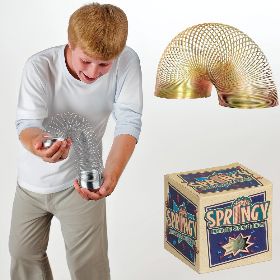 Spring Toy for Children and Adults - Retro Metal Version - NetJuggler