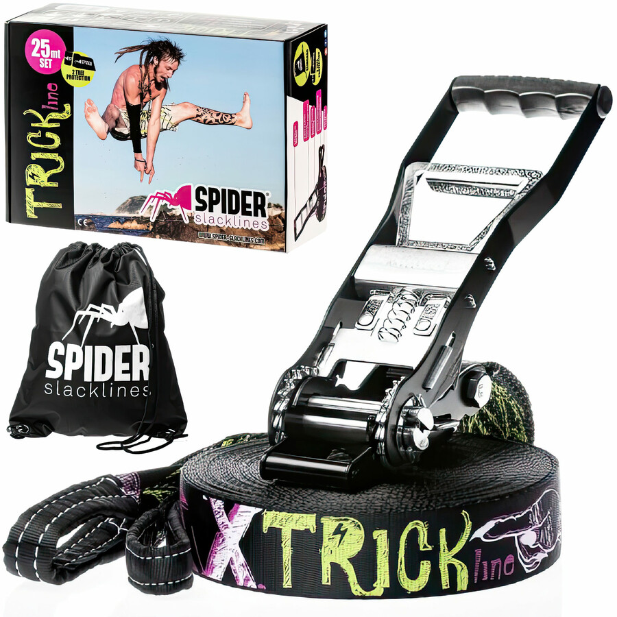 Slackline 25m avec Pro-Grip - Parfait pour l'Équilibre et le ...