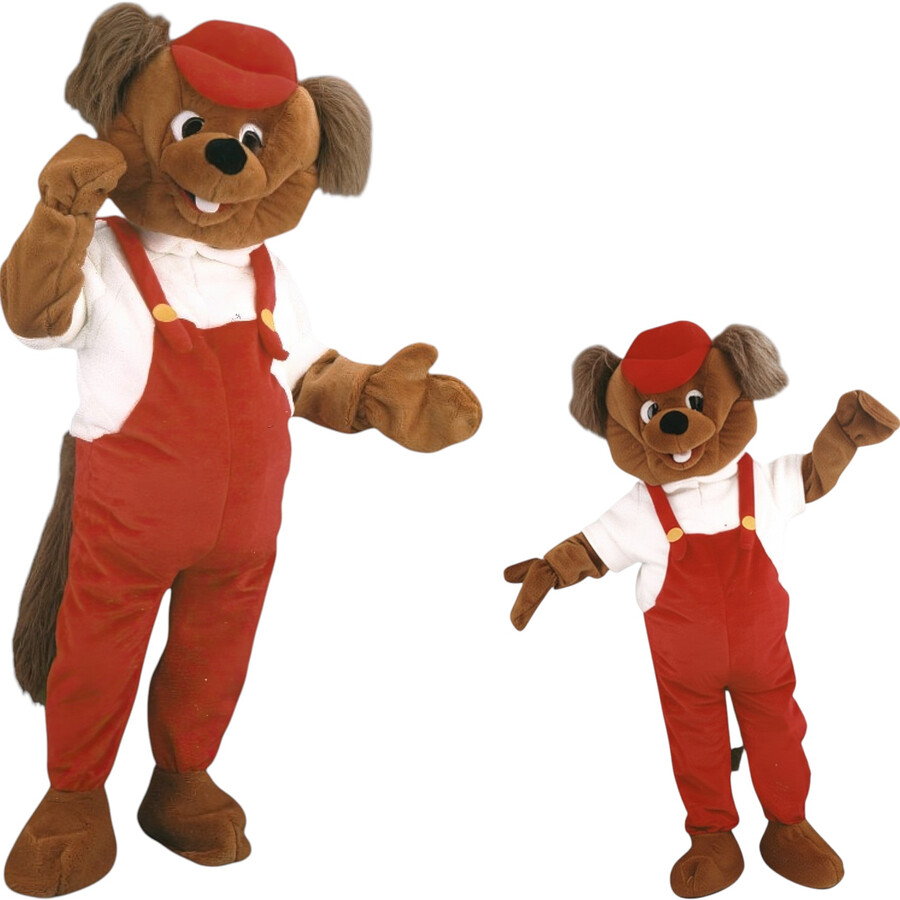 Costume Mascotte Souris en Salopette - Fabrication Française - NetJuggler
